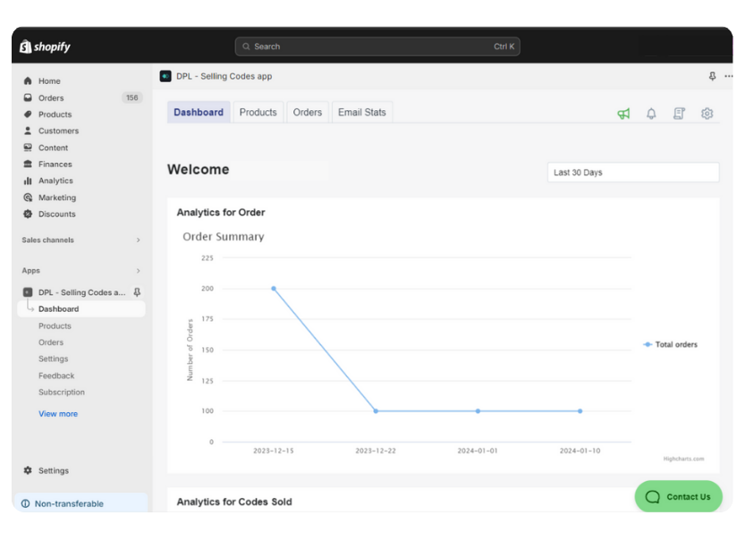 DPL ‑ Selling Codes app
